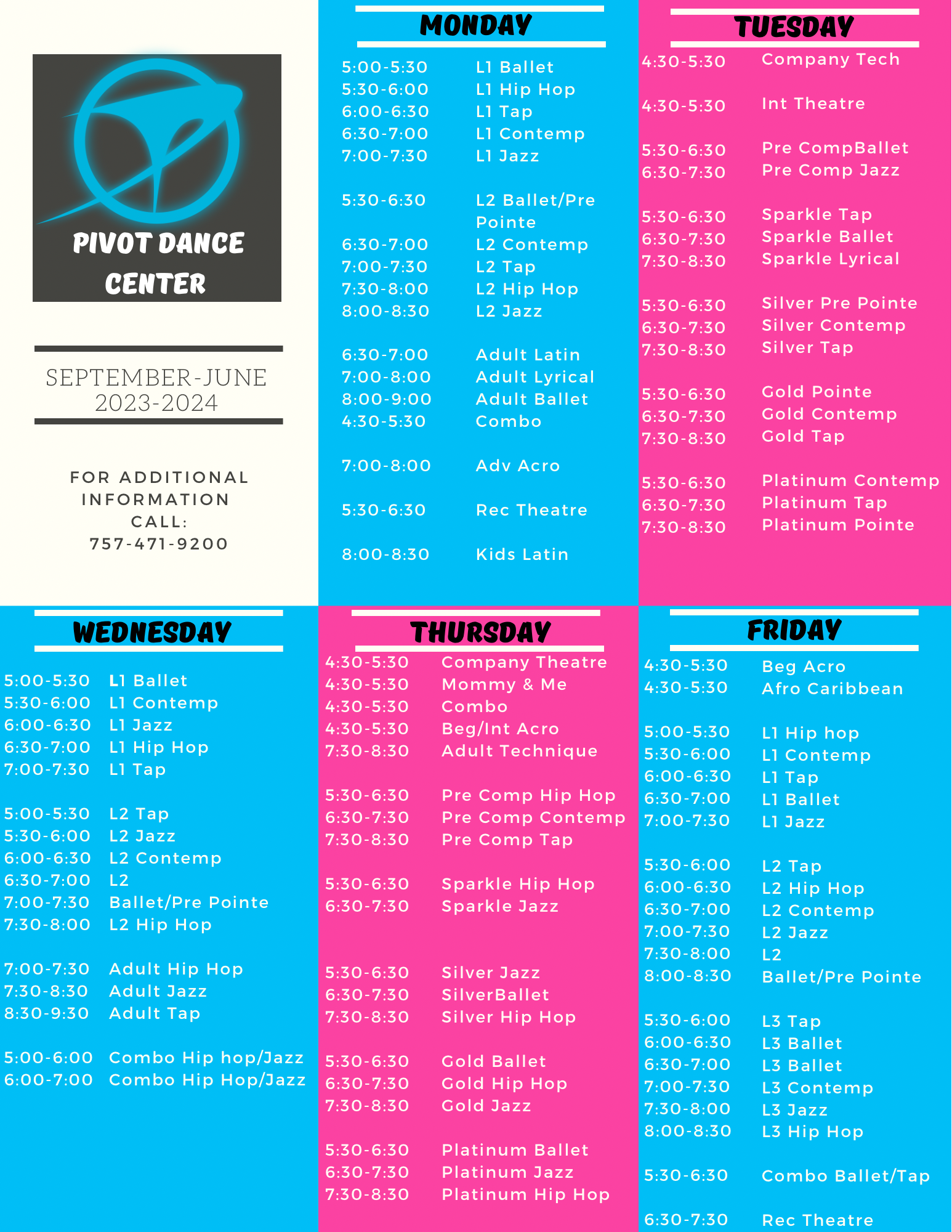 Classes - Pivot Dance Center - Virginia Beach Premier Dance Studio